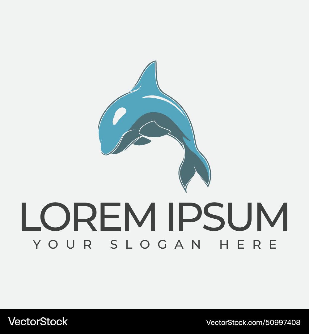 Killer whale logo Royalty Free Vector Image - VectorStock