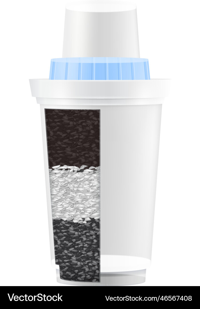 Realistic water filter Royalty Free Vector Image