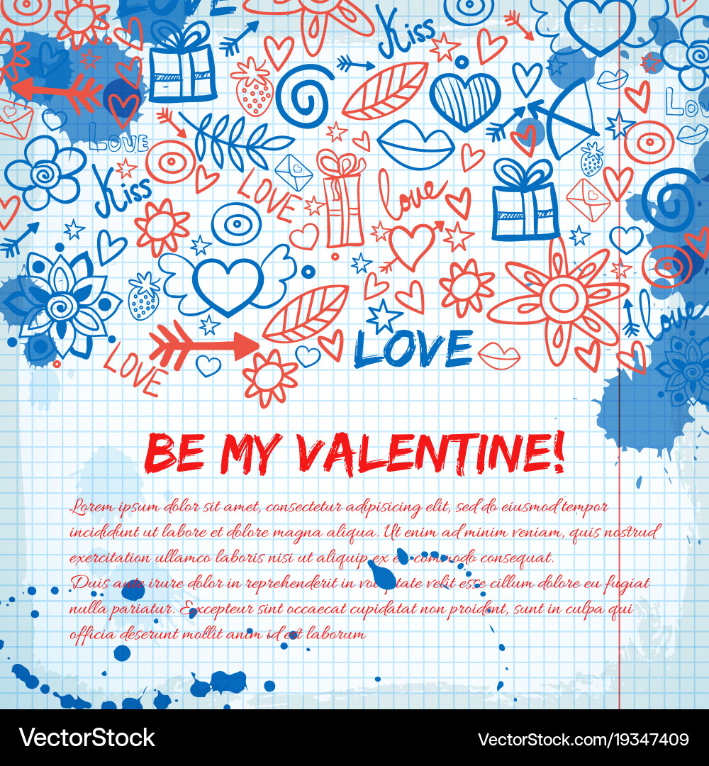 Amorous romantic template Royalty Free Vector Image