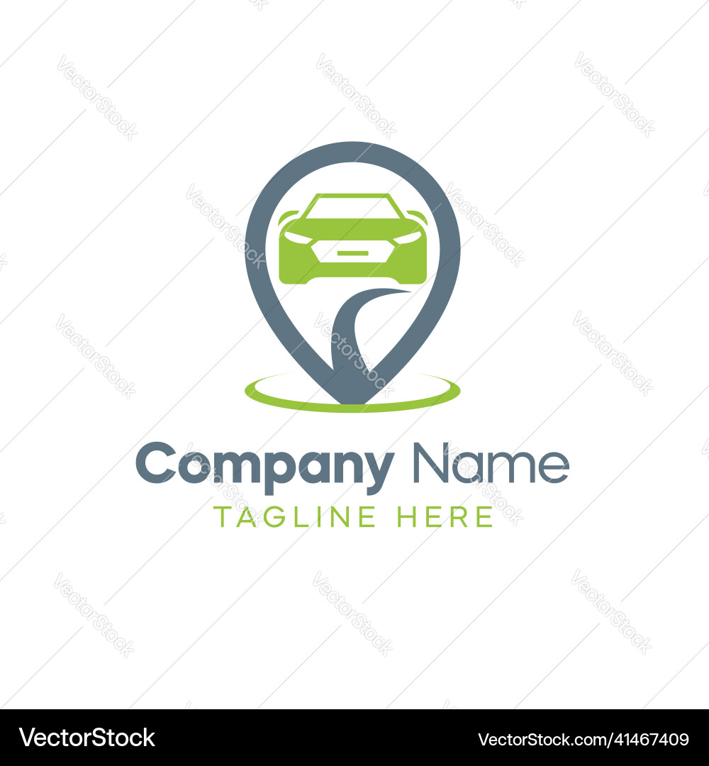 Car tracking logo design template Royalty Free Vector Image