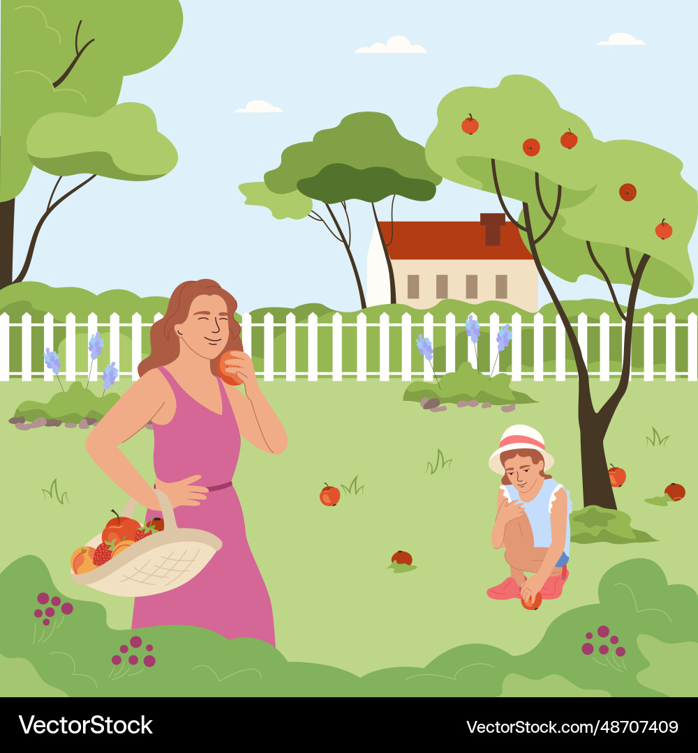 Countryside lifestyle Royalty Free Vector Image