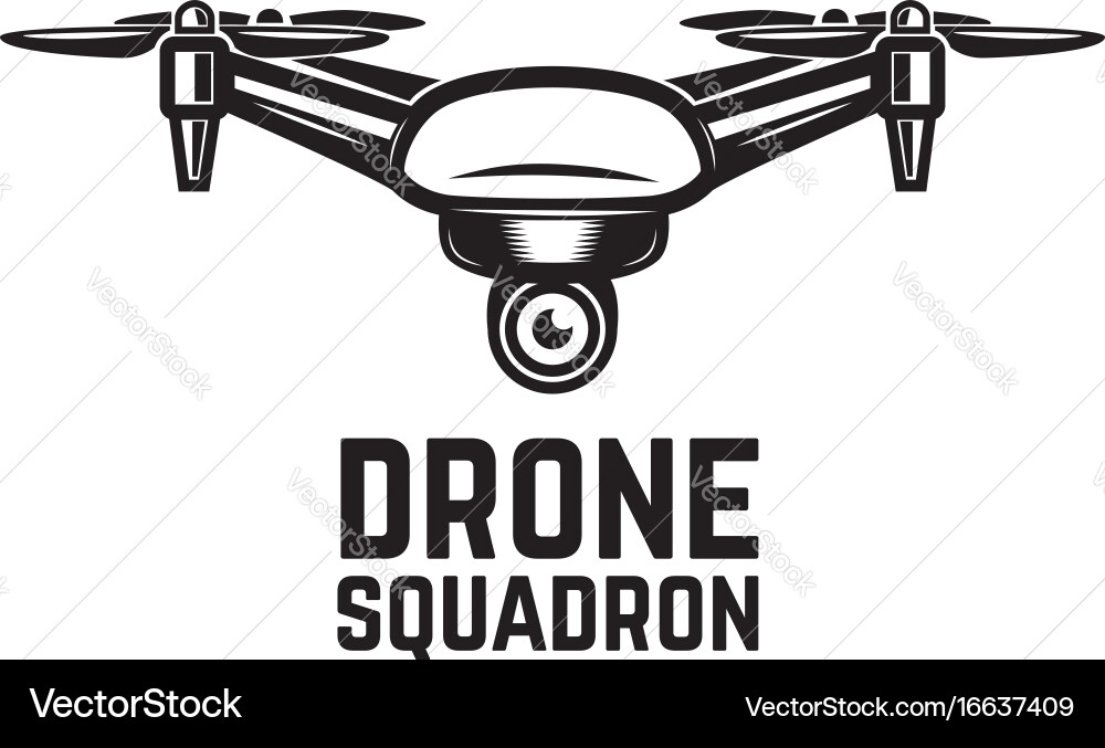Drone isolated on white background Royalty Free Vector Image