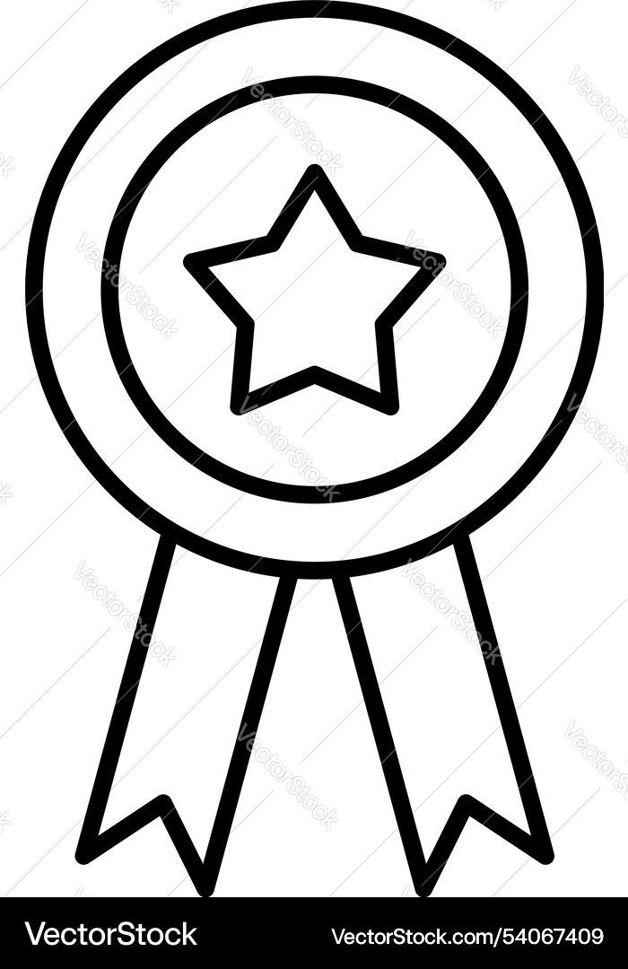Medal line icon design Royalty Free Vector Image
