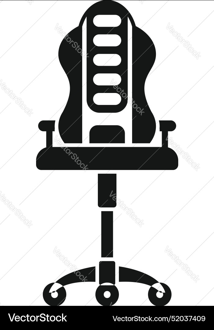 Modern gaming chair with ergonomic backrest Vector Image