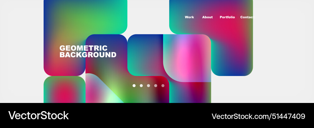 Square internet web page design template Vector Image