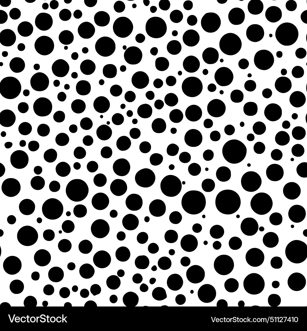 Abstract black and white dalmatian spot seamless Vector Image