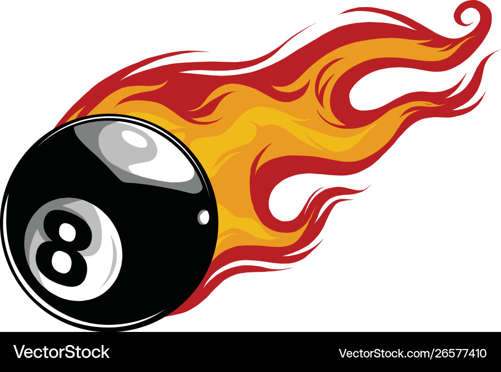 Billiards pool snooker 8 Royalty Free Vector Image