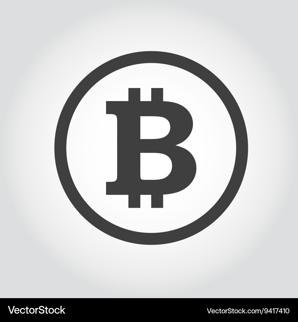 Black bitcoins icon Royalty Free Vector Image - VectorStock