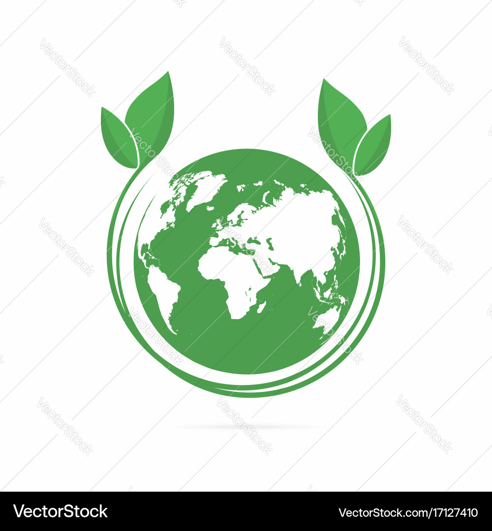 Ecology logo eco world symbol icon friendly Vector Image