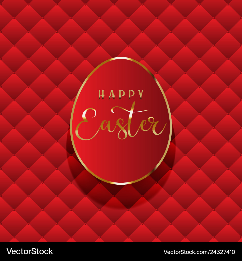 Elegant Quilted Red Easter Background Royalty Free Vector