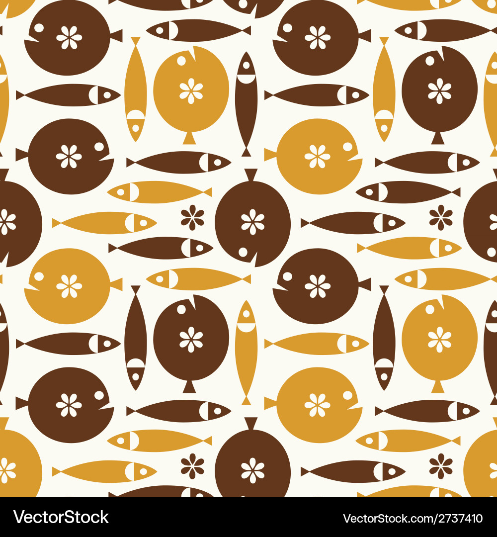 Fish seamless Royalty Free Vector Image - VectorStock