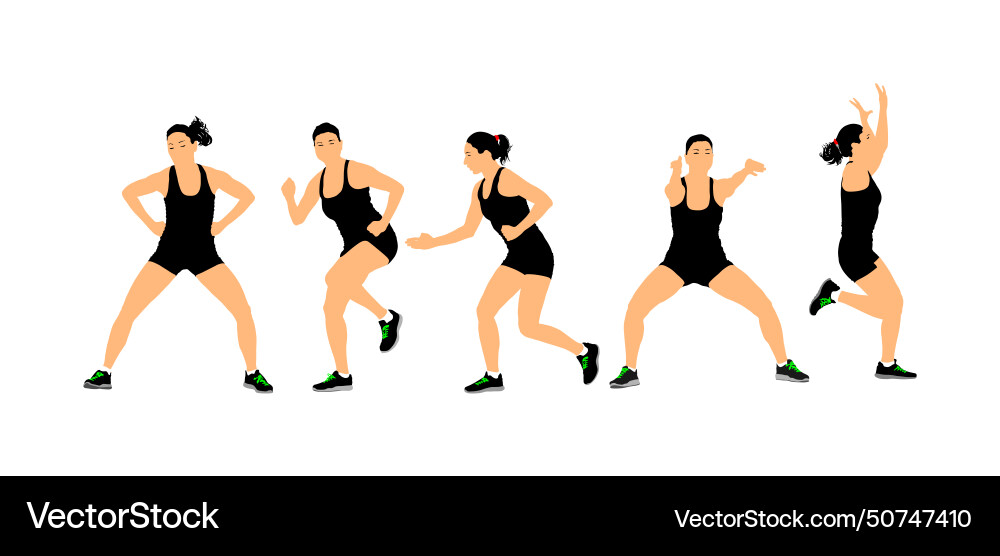 Fitness instructor training isolated Royalty Free Vector