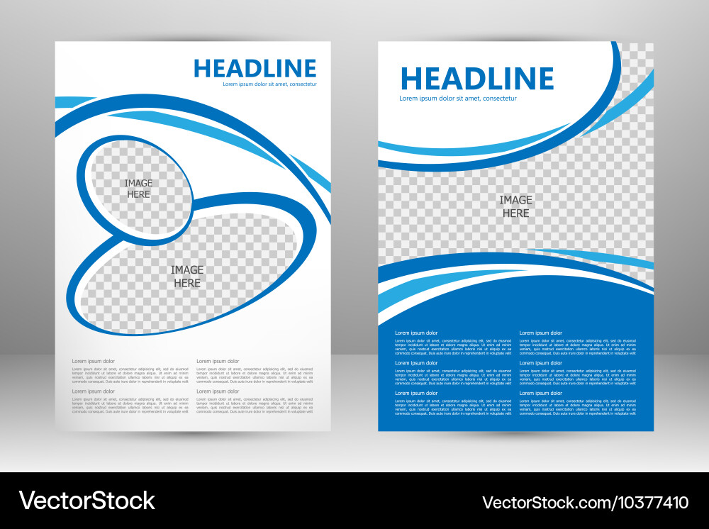 Flyer template design Royalty Free Vector Image