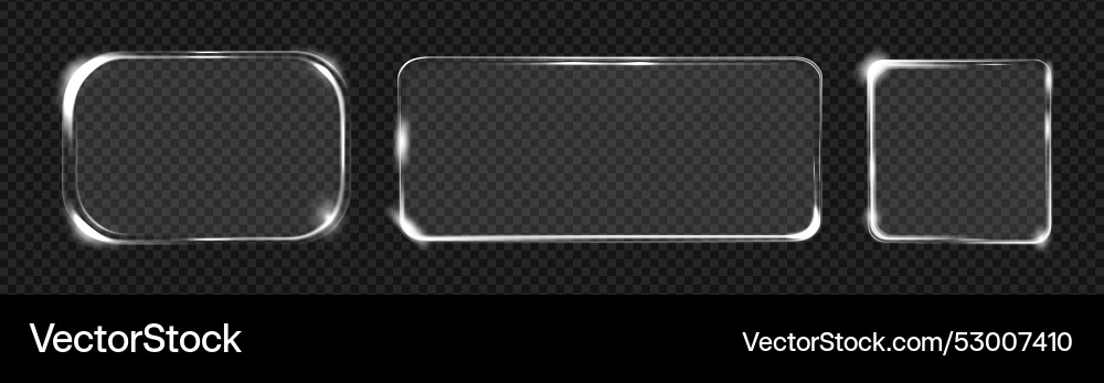 Frame light glass borders banner Royalty Free Vector Image