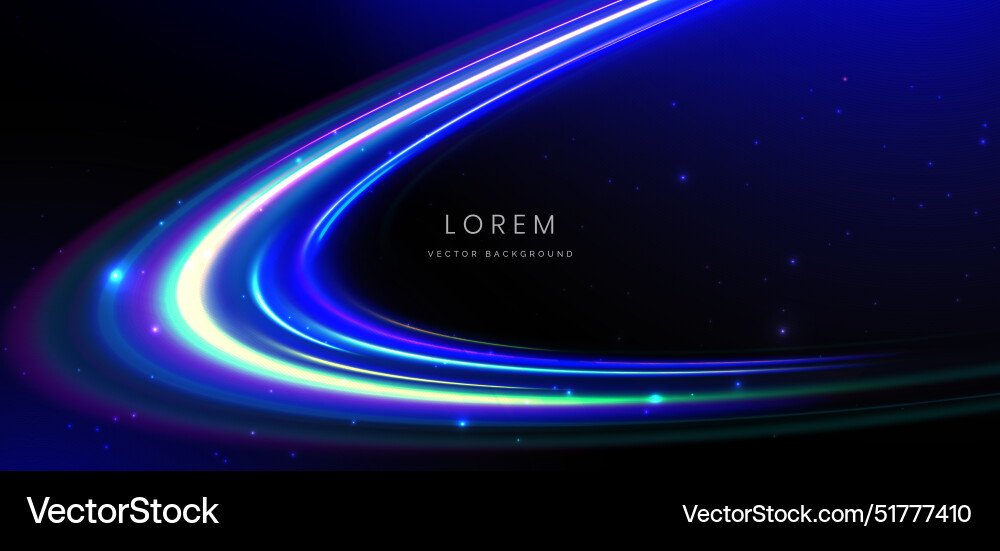 Futuristic glowing motion lighting effect Vector Image