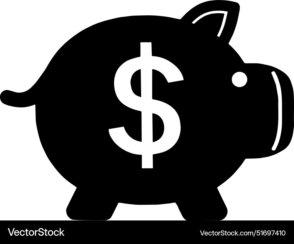 Piggy bank icon Royalty Free Vector Image - VectorStock