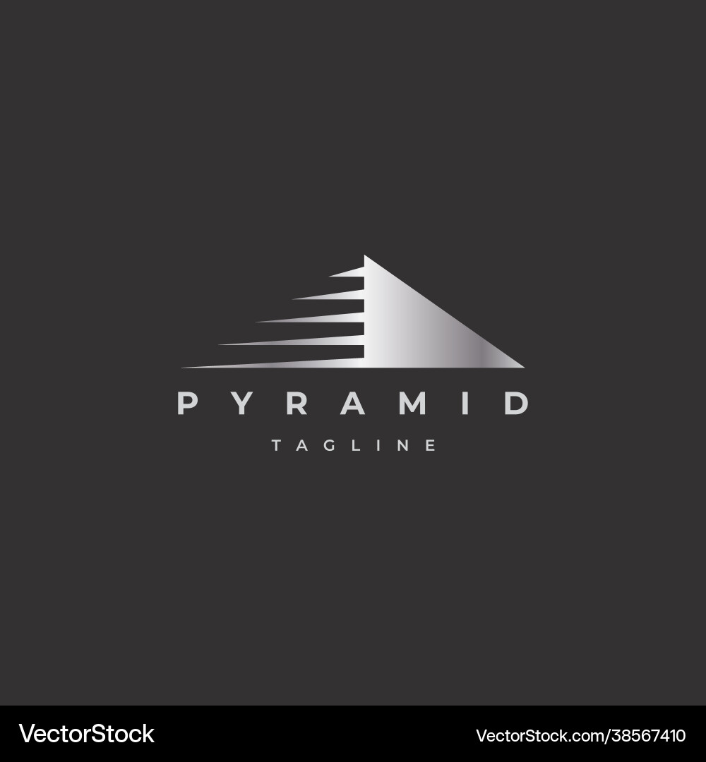 Pyramid logo design Royalty Free Vector Image - VectorStock