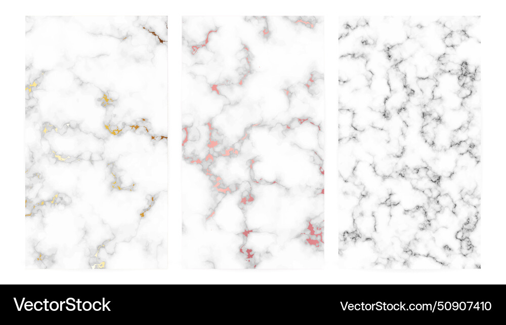Set of marble texture backgrounds Royalty Free Vector Image