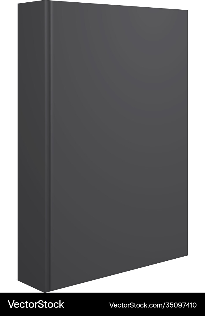 Single black book composition Royalty Free Vector Image