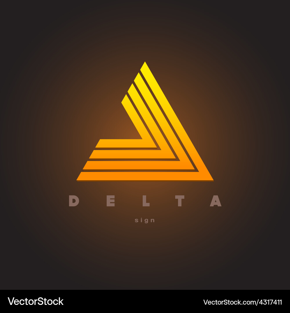 Abstract triangle logo template delta sign Vector Image