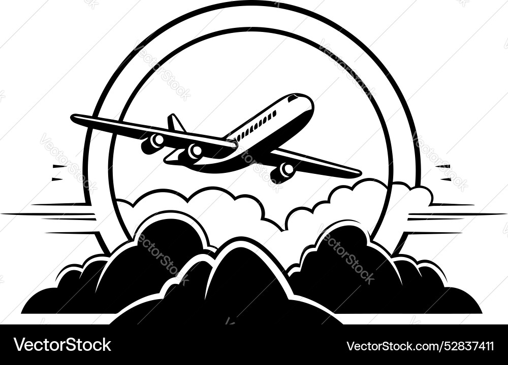 Airborne artistry doodled flight icon doodle Vector Image