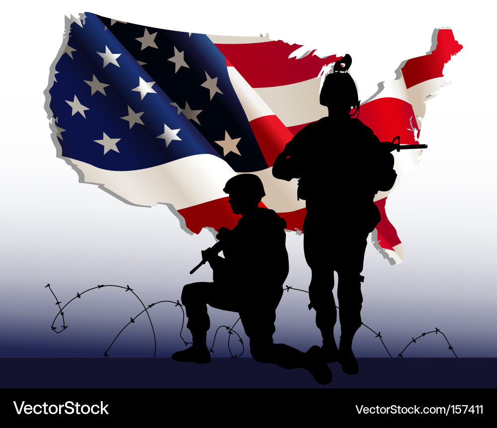 American soldiers Royalty Free Vector Image - VectorStock