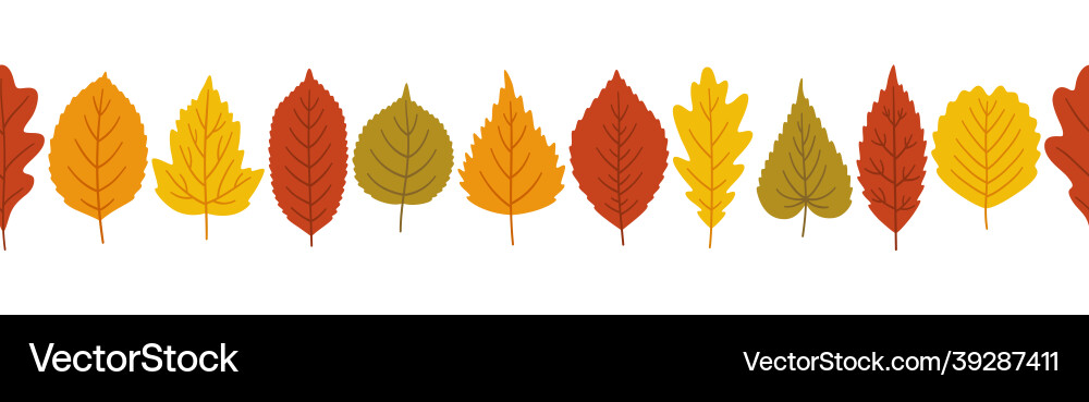 Autumn Leaf Border Template Royalty Free Vector Image