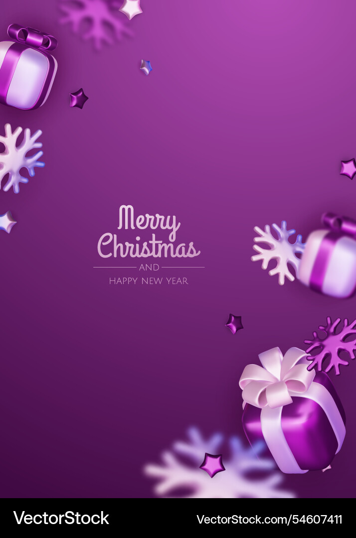 Christmas winter festive composition colorful Vector Image