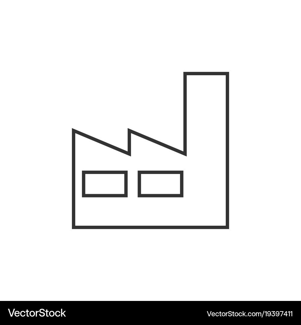 Factory outline icon Royalty Free Vector Image