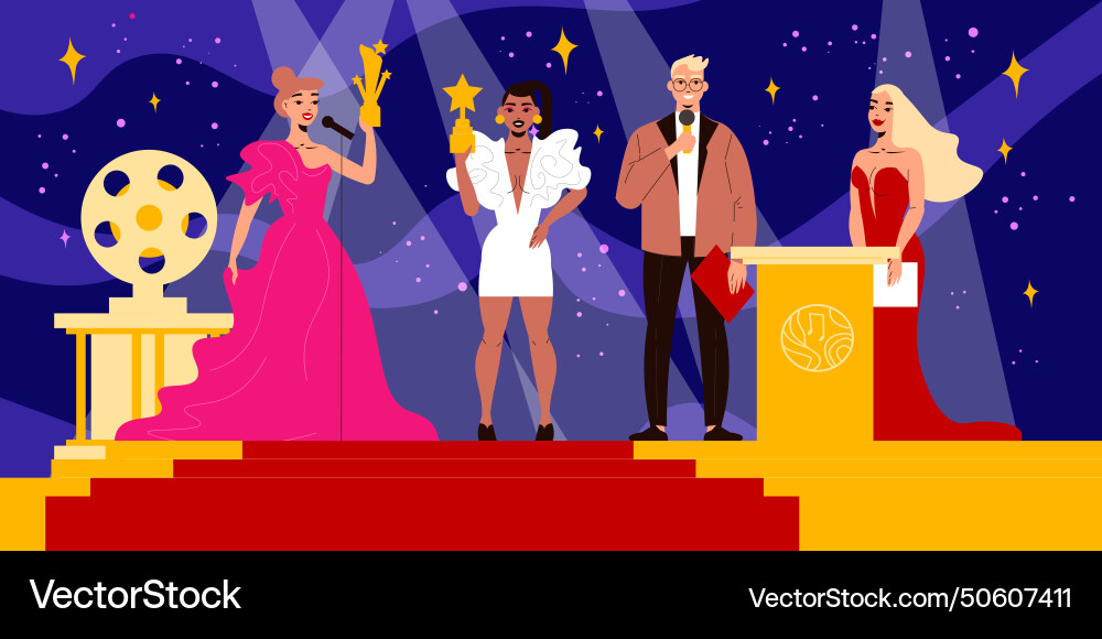 Film awards background Royalty Free Vector Image