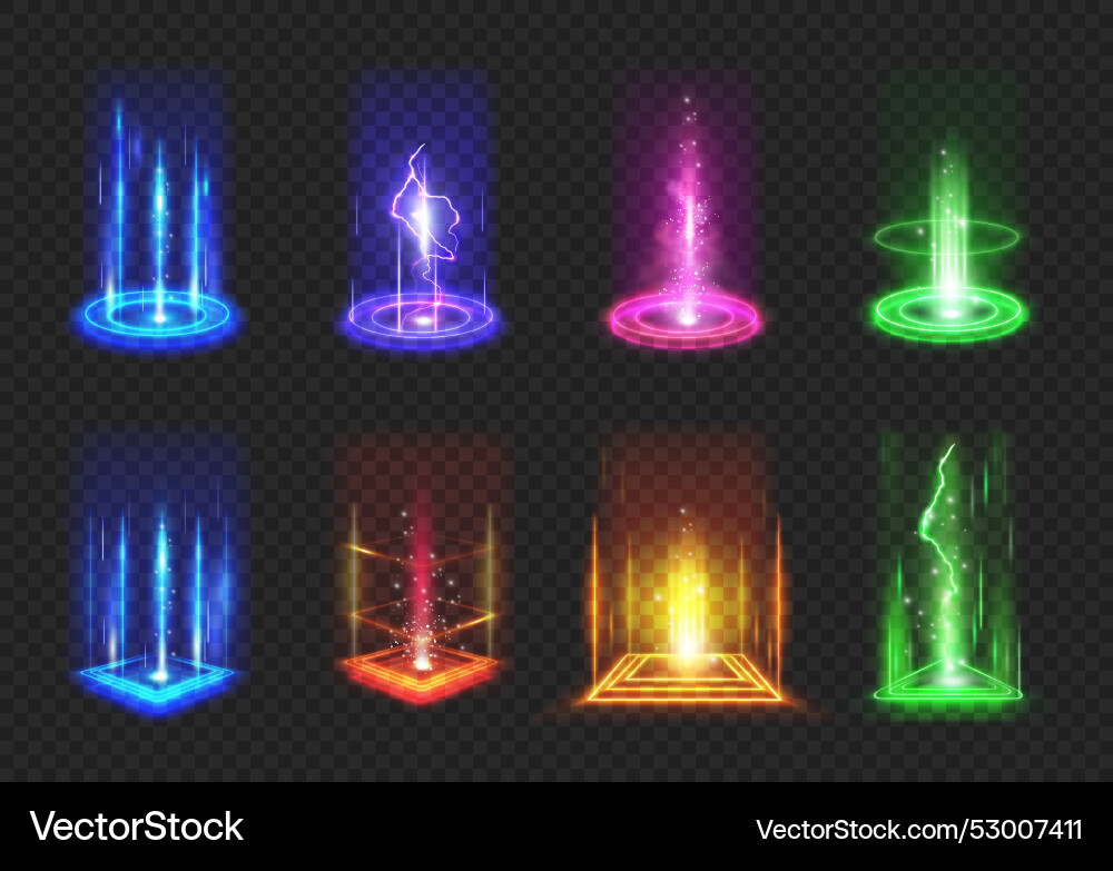 Teleport Beam Hologram Vector Images (over 550)