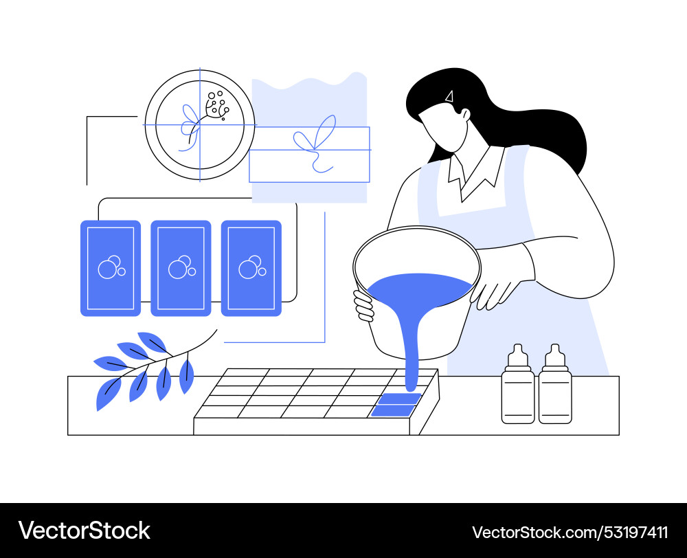 Hand made soap isolated cartoon Royalty Free Vector Image