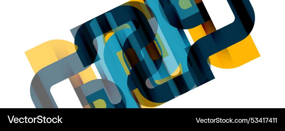 Lines abstract letter style design background Vector Image