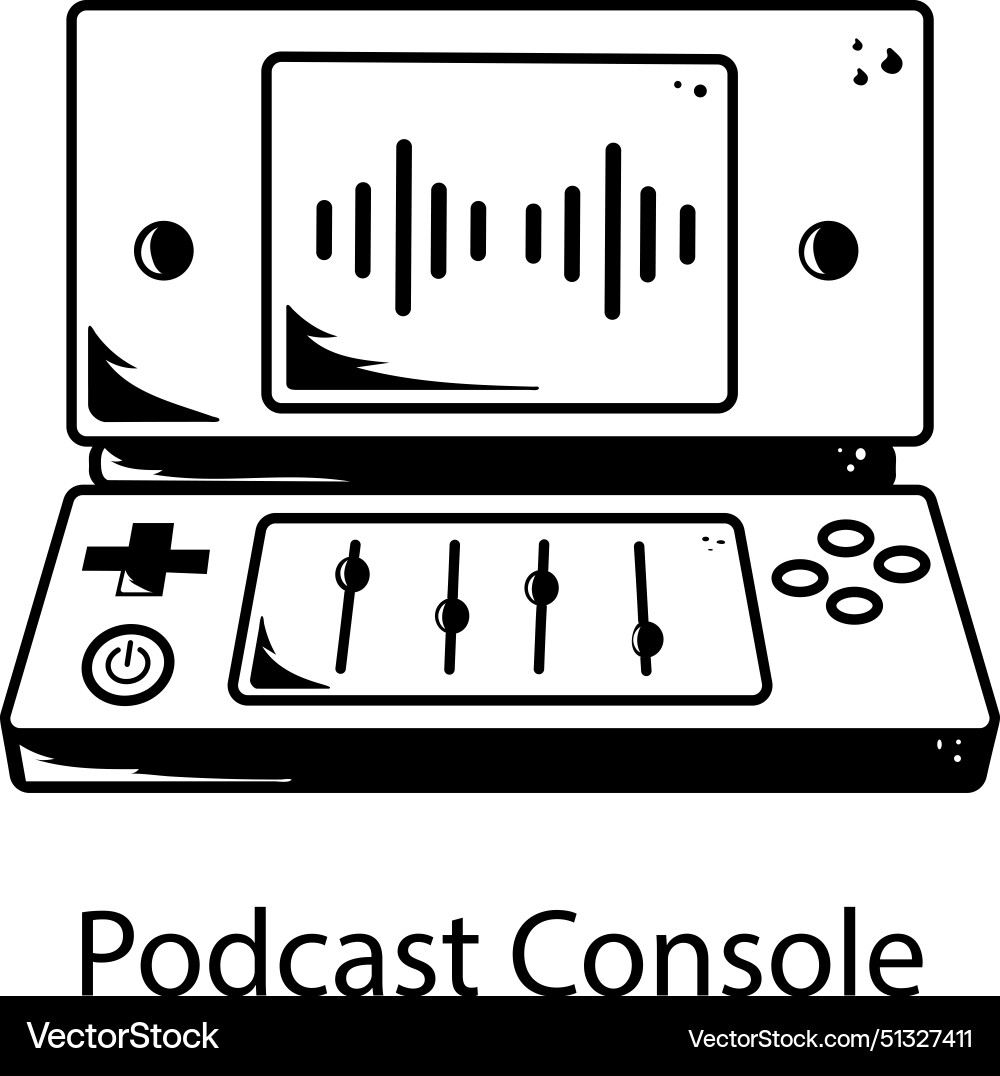 Podcast console Royalty Free Vector Image - VectorStock