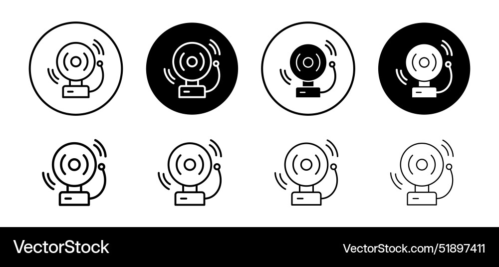School bell icon showing time schedules Royalty Free Vector