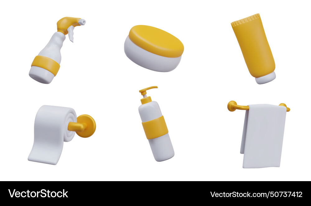 Collection with different cosmetic products Vector Image