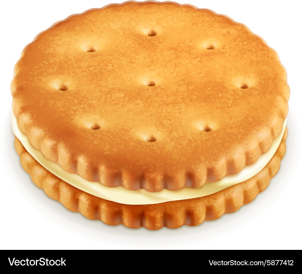 Cookie with cream Royalty Free Vector Image - VectorStock