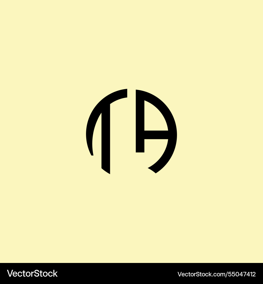 Creative rounded initial letters ta logo Vector Image