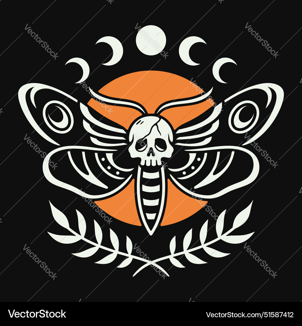 Death moth Royalty Free Vector Image - VectorStock