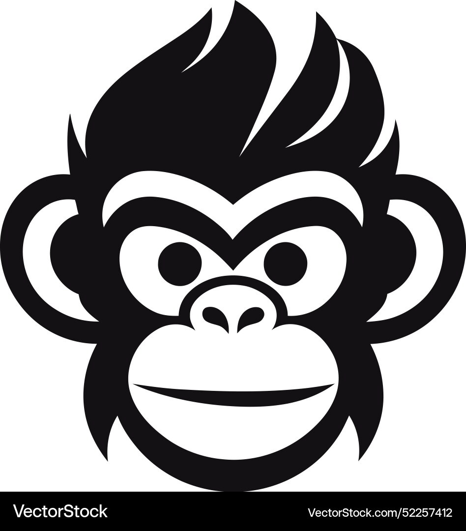 Primate passion ape and monkey silhouettesgorilla Vector Image