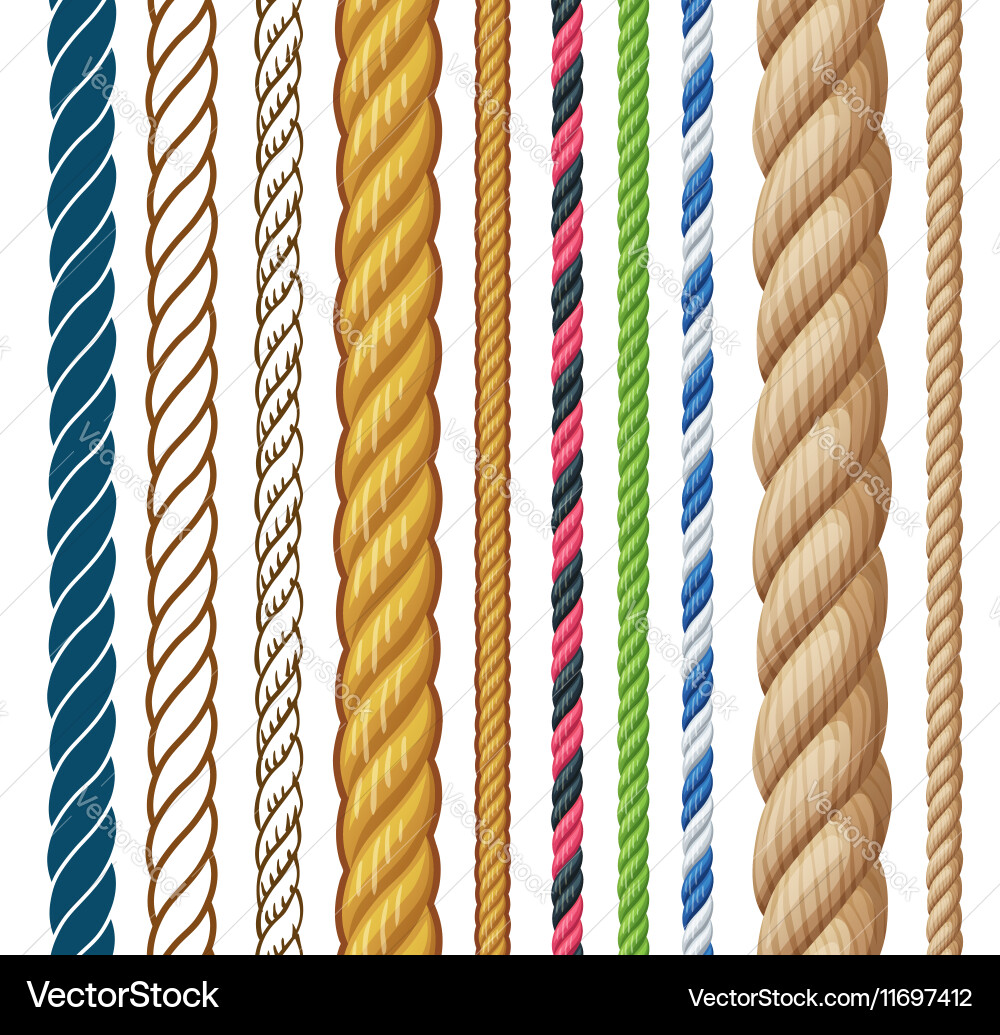Rope Set - Diverse Strand Collection Royalty Free Vector