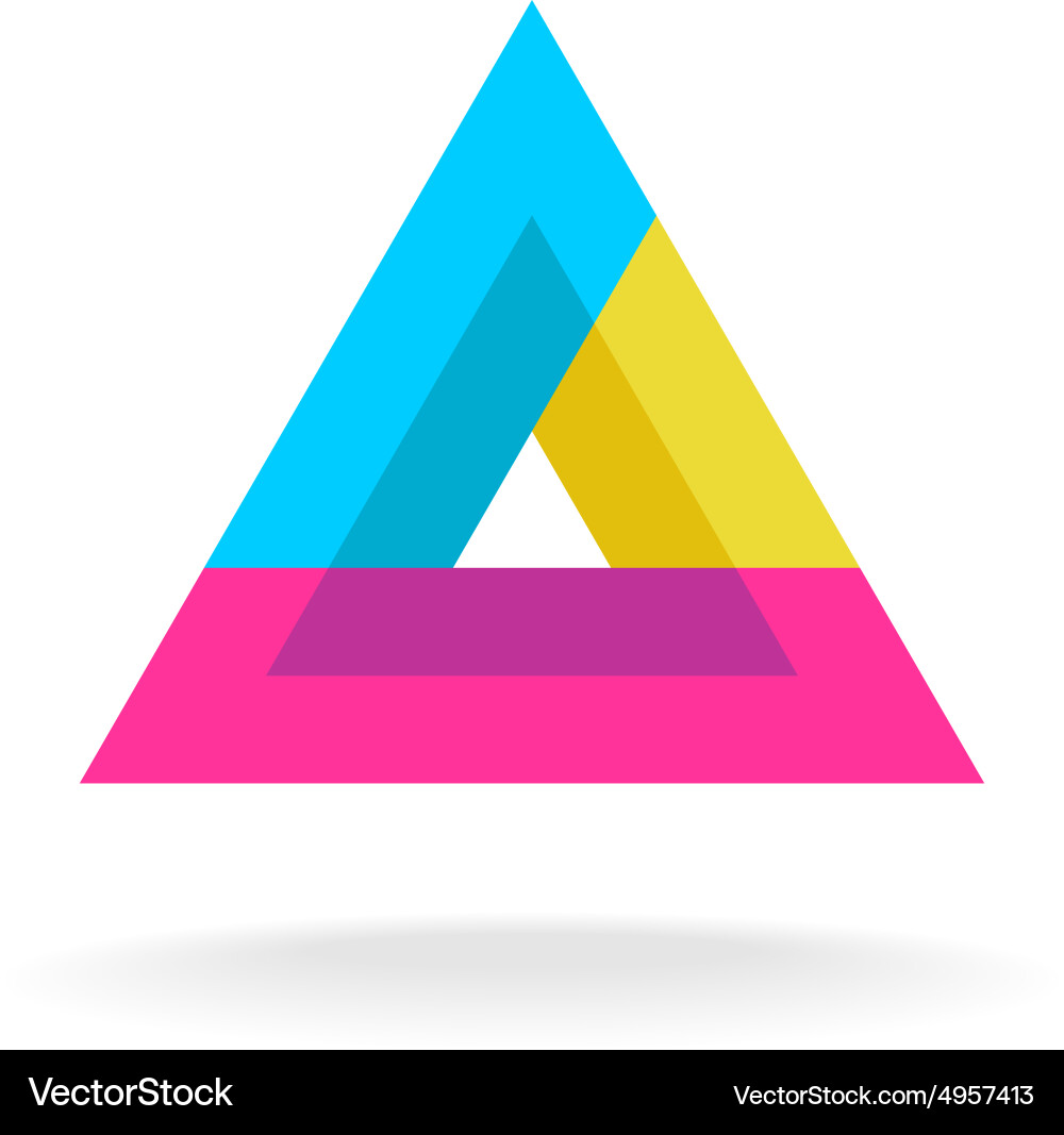 Abstract Geometric Triangle Logo Royalty Free Vector Image