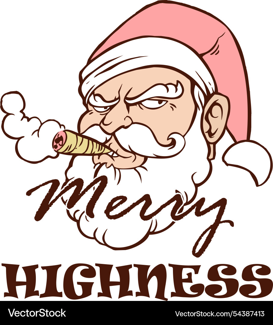 Christmas weed Royalty Free Vector Image - VectorStock