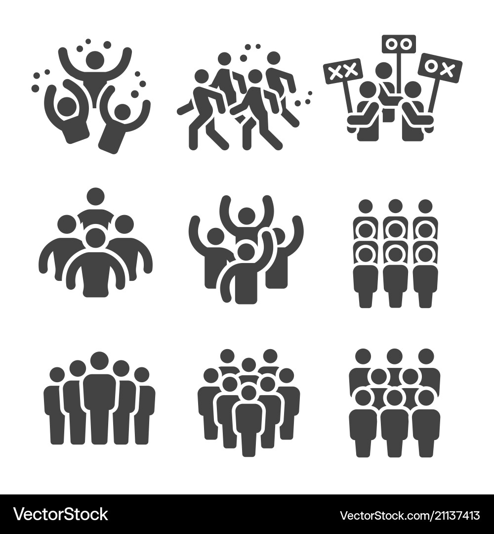 Crowd Protest Vector Images (over 8,800)