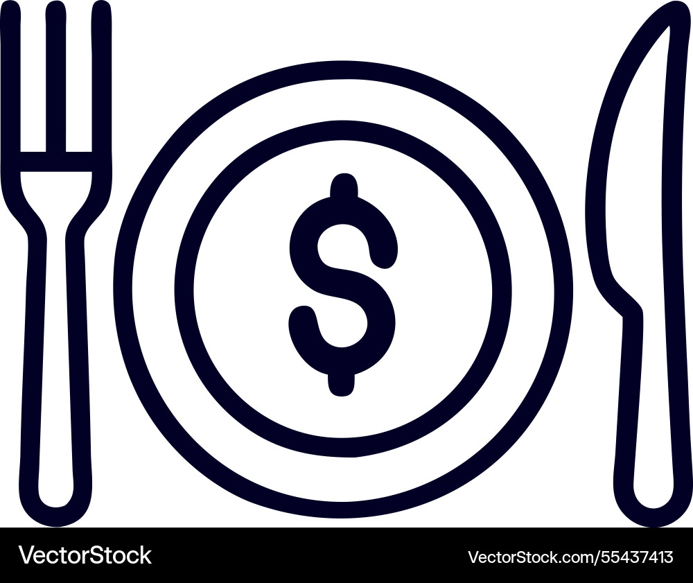 Food business dining icon Royalty Free Vector Image