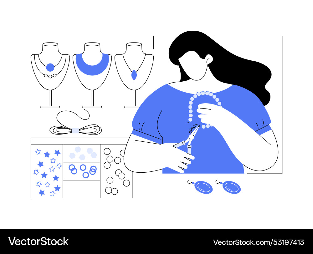 Hand made accessories isolated cartoon Royalty Free Vector