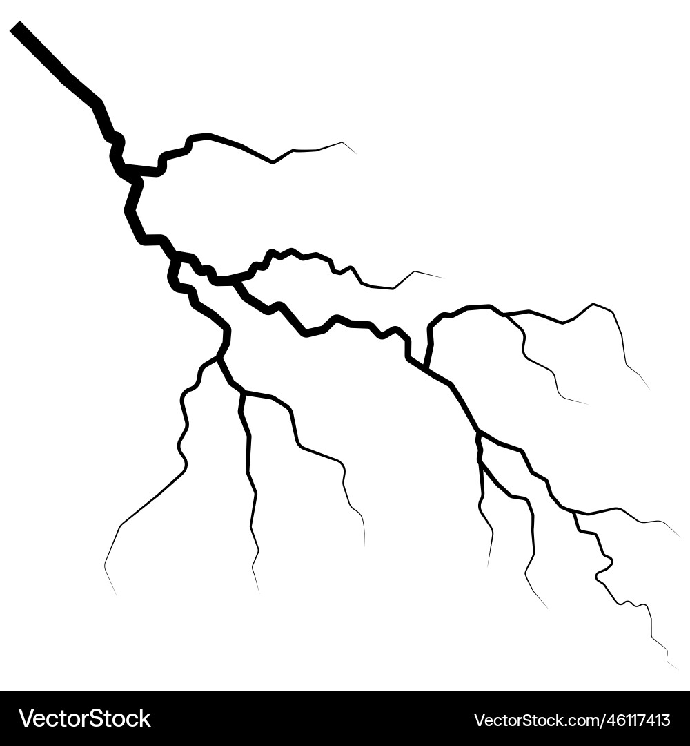 Lightning thunder electricity storm light energy Vector Image