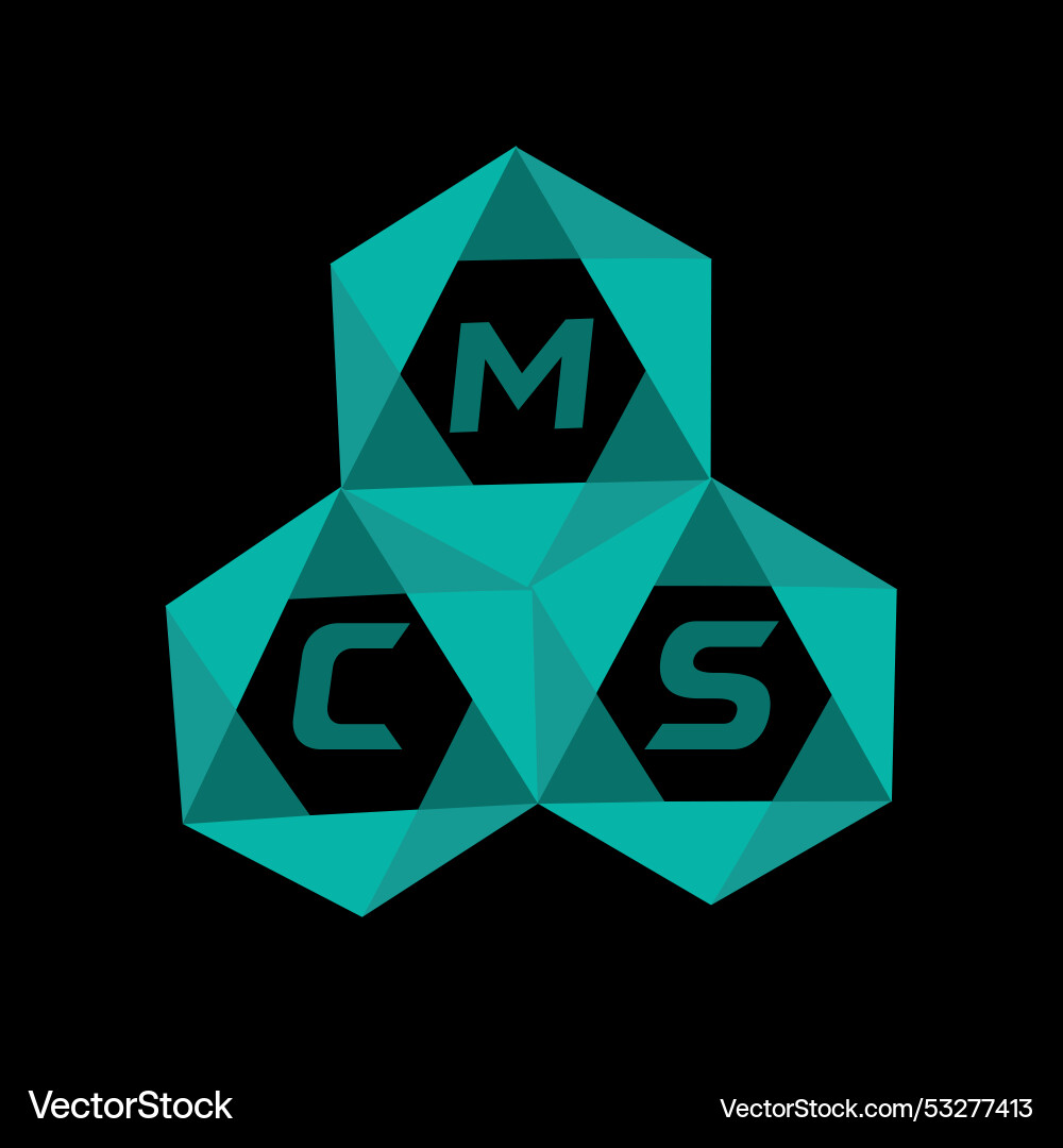 Mcs creative minimalist letter logo unique Vector Image