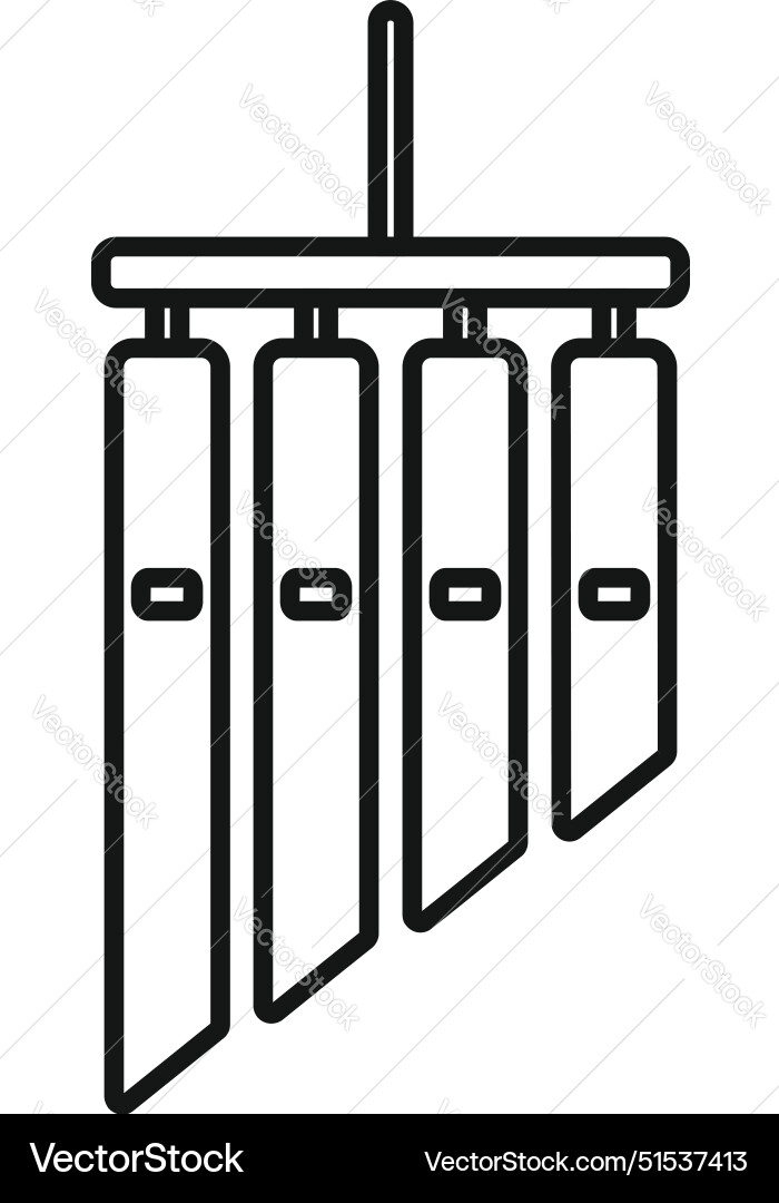 Of wind chimes Royalty Free Vector Image - VectorStock