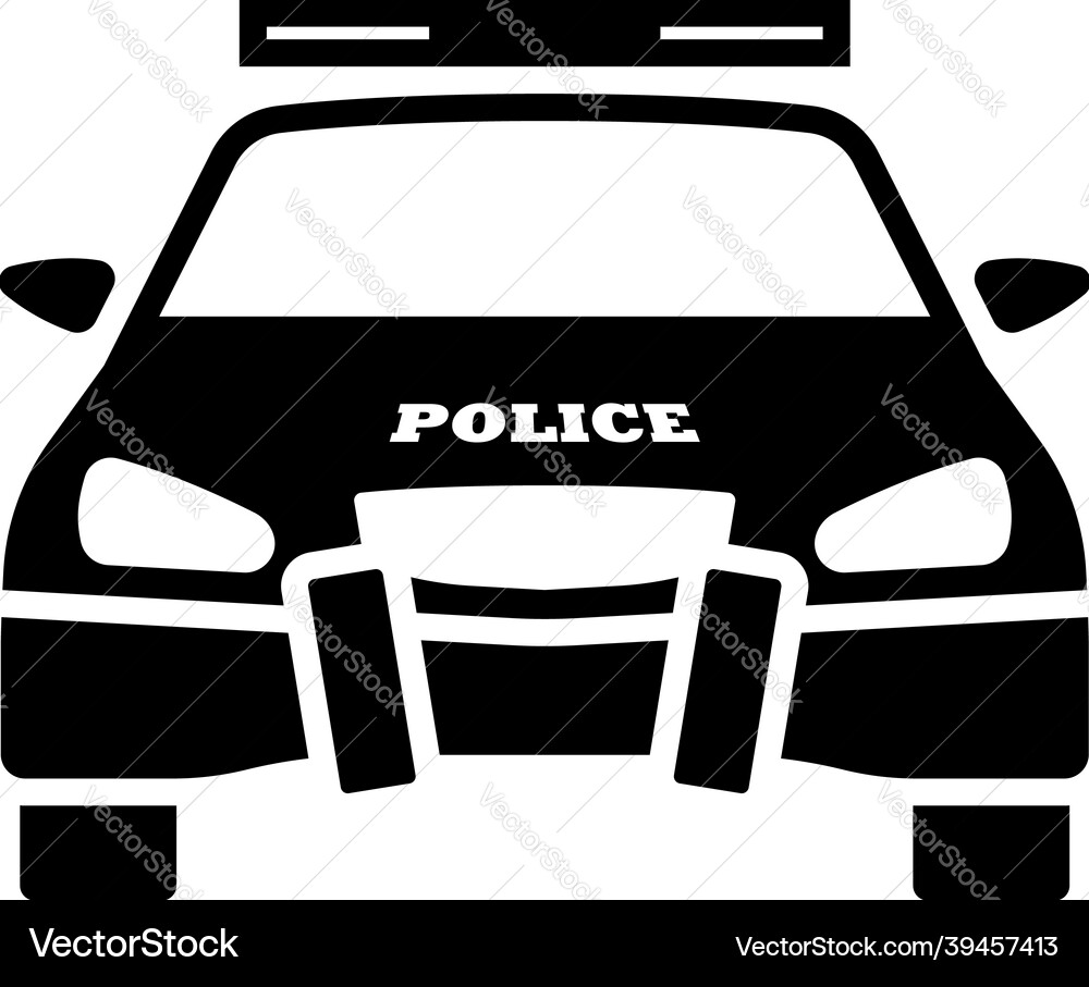 Police car icon Royalty Free Vector Image - VectorStock